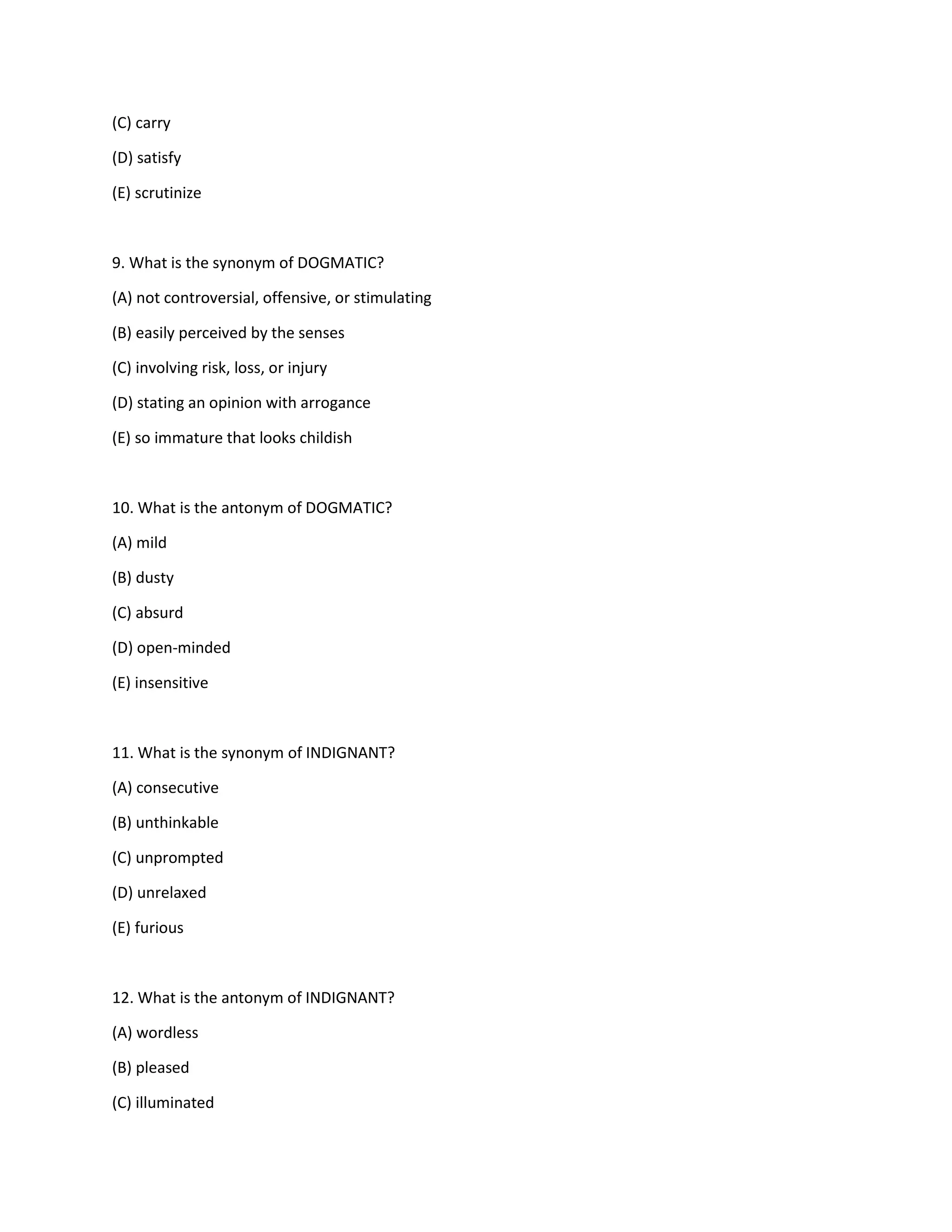 Gre Test Prep Vocabulary | PDF