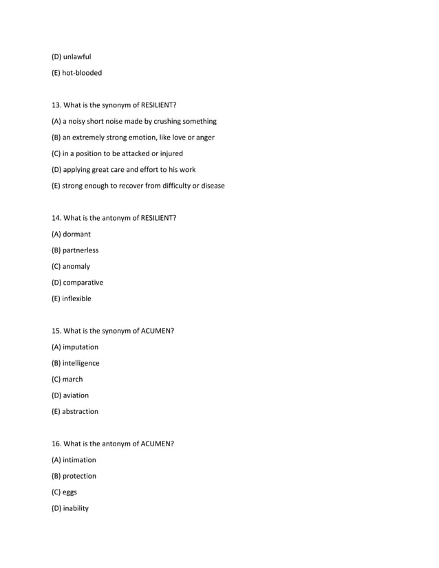 Gre Test Prep Vocabulary | PDF