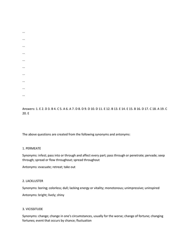 Gre Test Prep Vocabulary | PDF