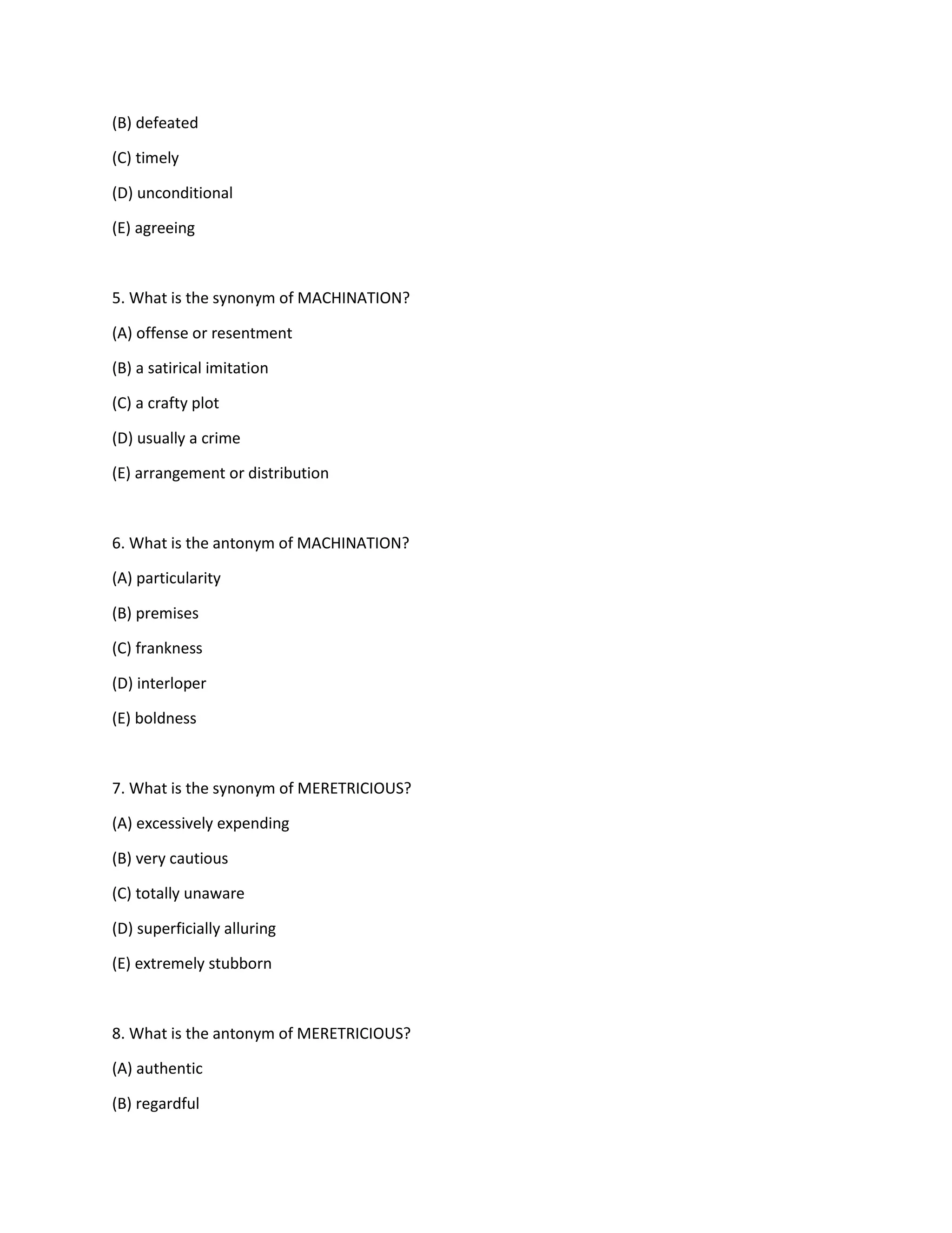 Gre Test Words | PDF