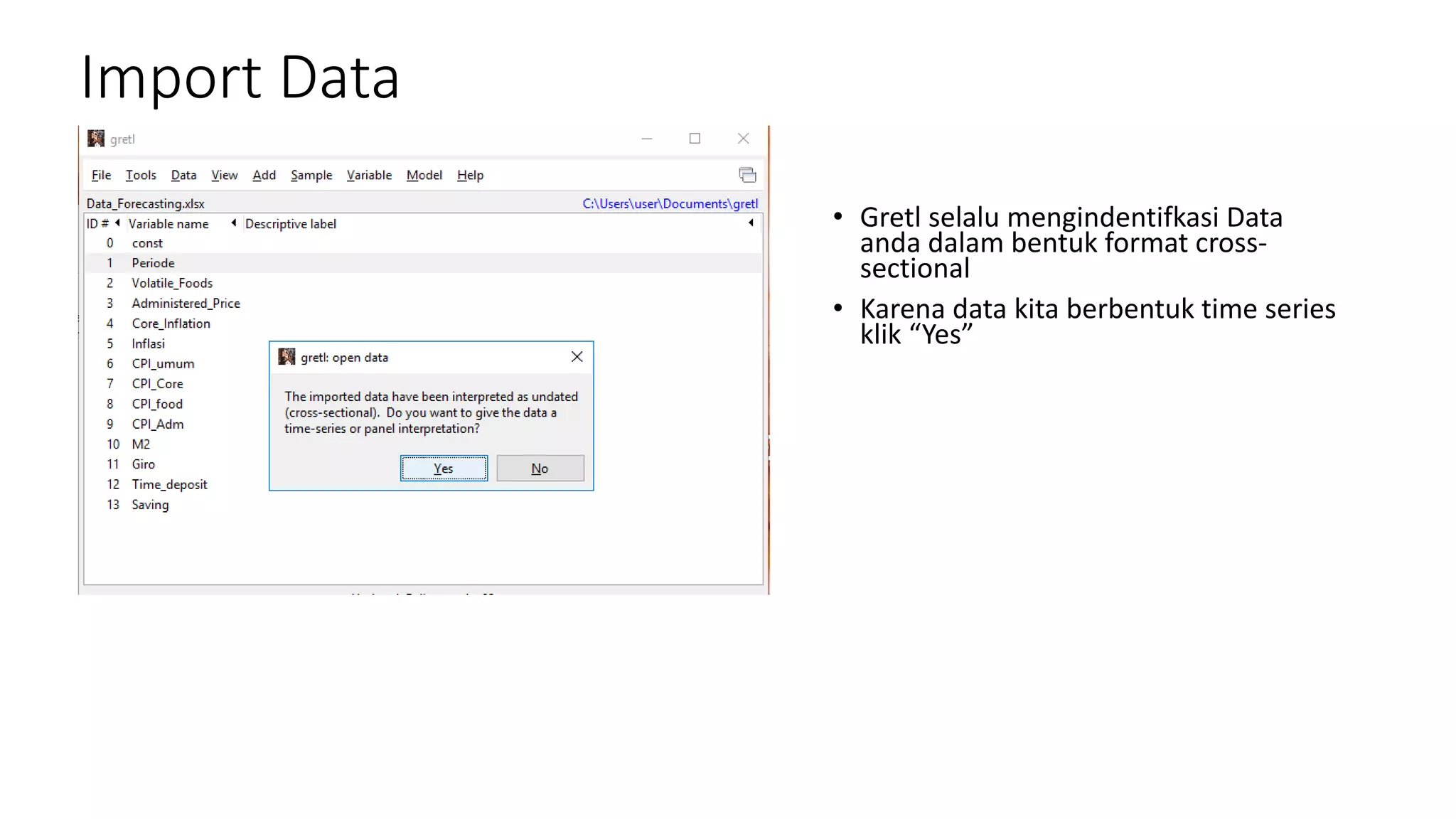 Software Gretl peramalan ekonometrika | PPTX