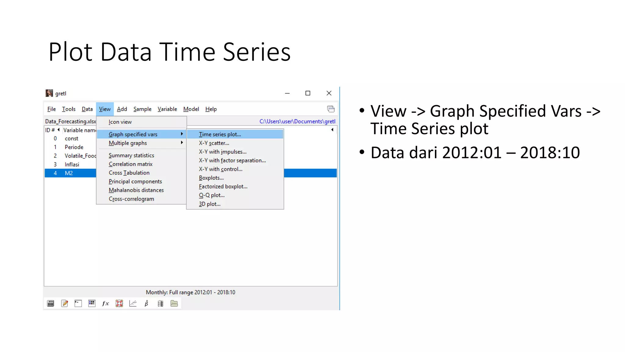 Software Gretl peramalan ekonometrika | PPTX