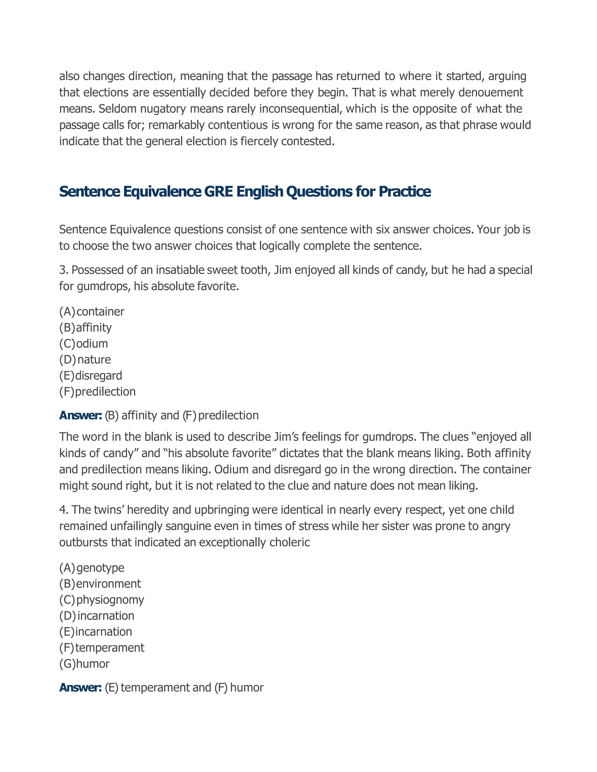 GRE Verbal Practice: Sample Questions and Answers | PPTX