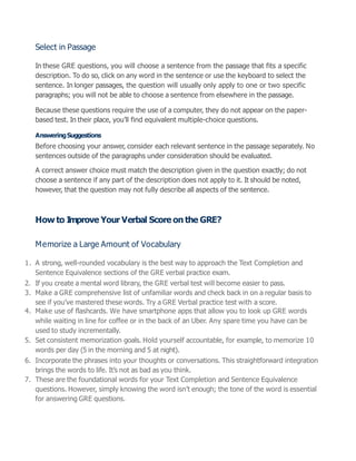 GRE Verbal Practice: Sample Questions and Answers | PPTX