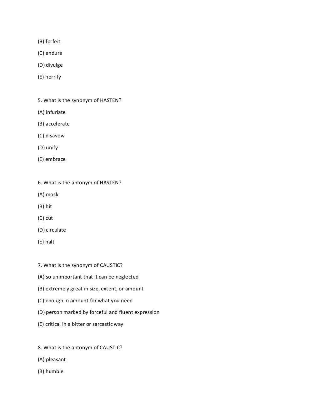 Gre Verbal Vocab | PDF