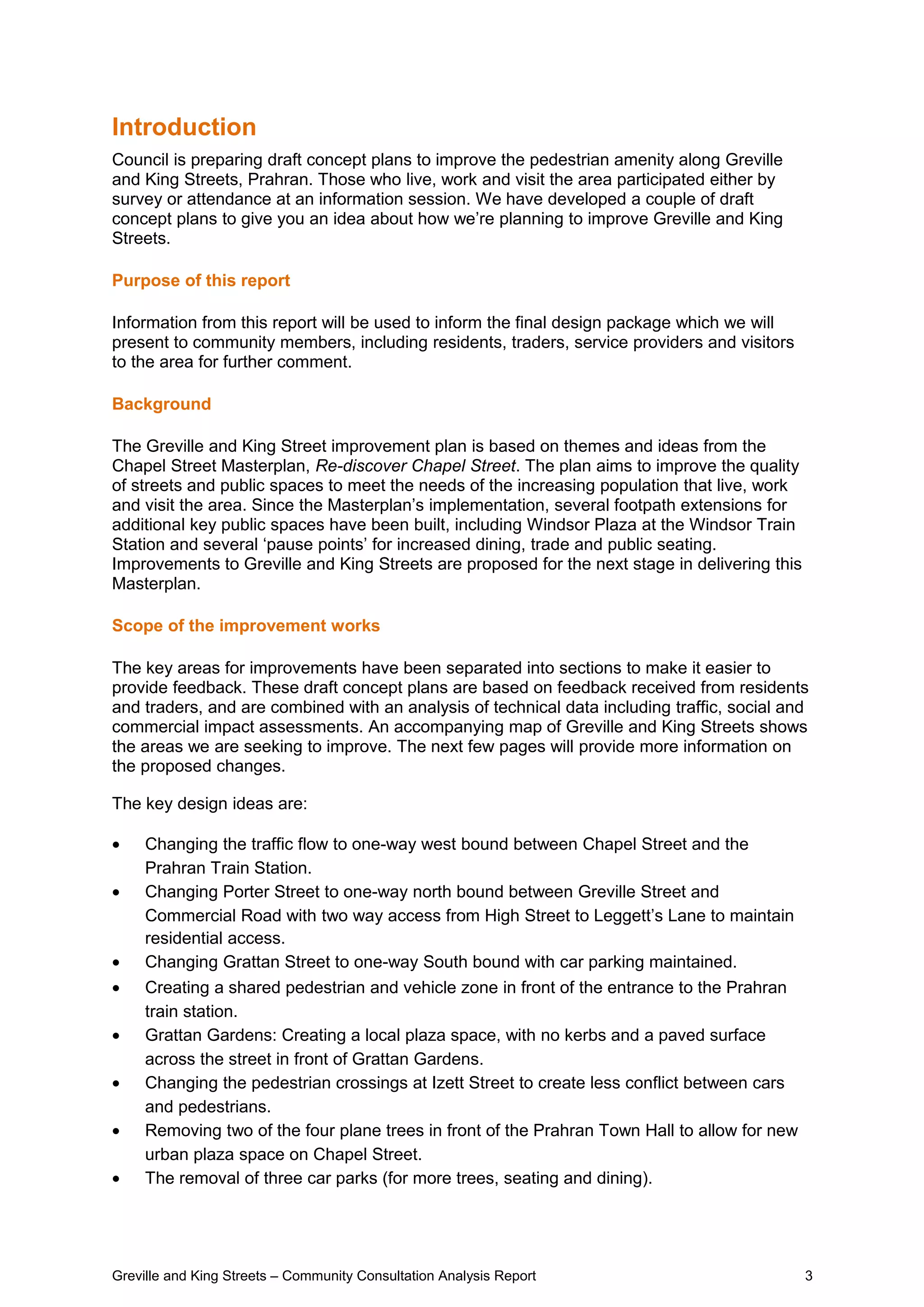 Greville and King Streets Improvement Plan | DOC