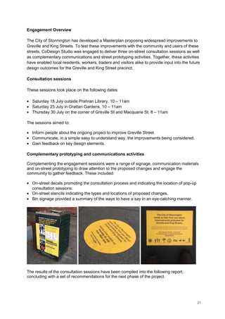 Greville and King Streets Improvement Plan | PDF