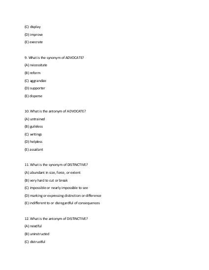 Gre Vocab Flashcards | PDF