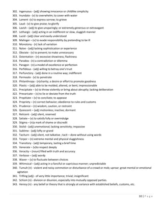 GRE vocabulary wordlist | PDF