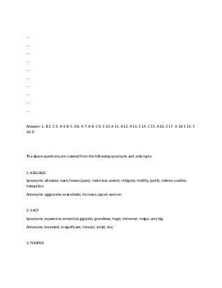 Gre Vocabulary In Practice | PDF