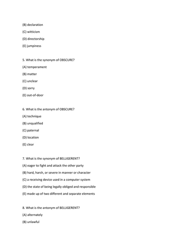 Gre Vocabulary Quizlet | PDF