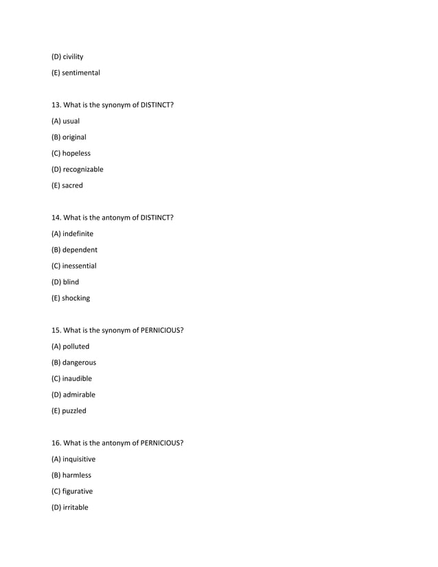 Gre Vocab Word List | PDF