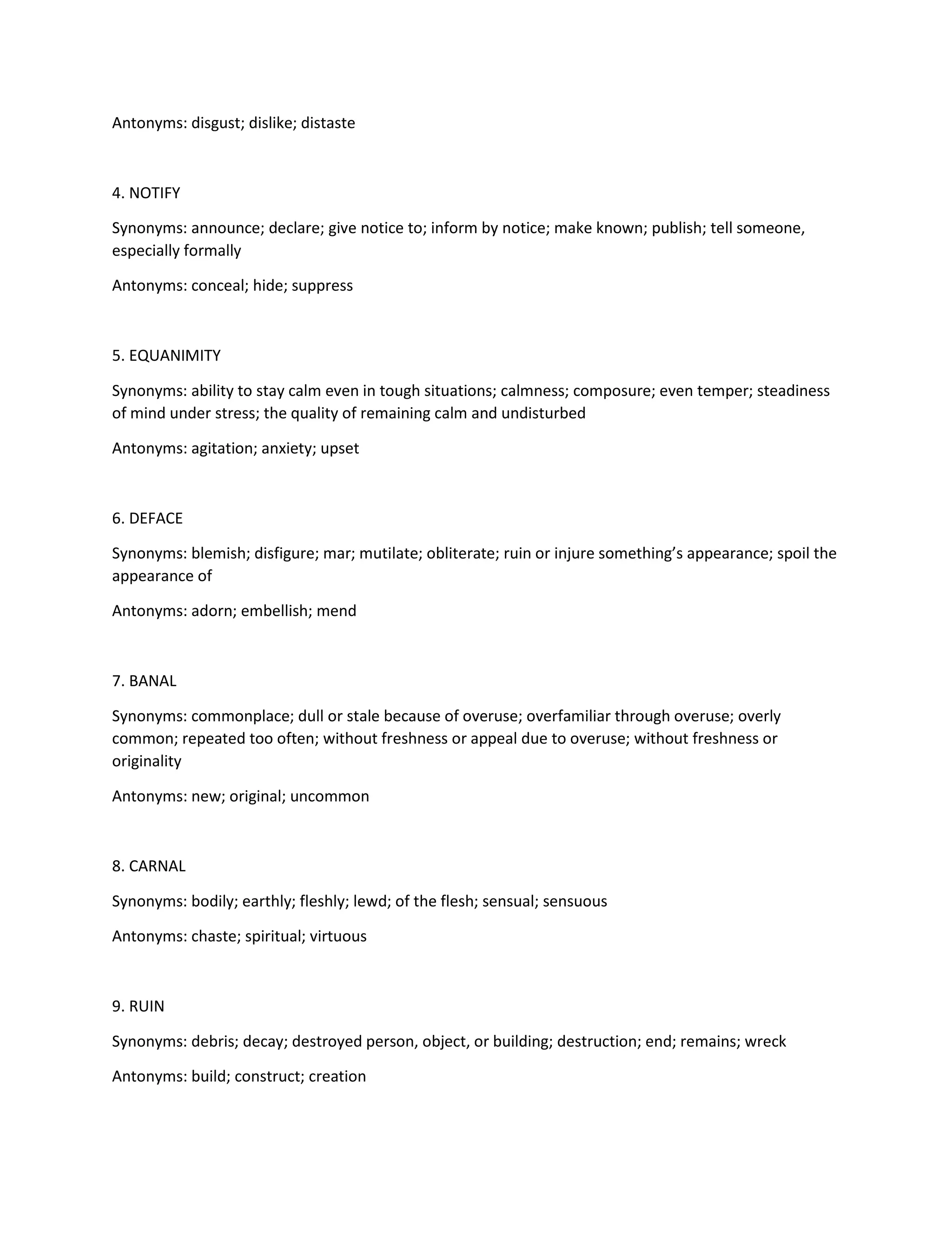 Gre Vocab Words | PDF