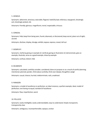 Gre Vocab Words Flashcards | PDF