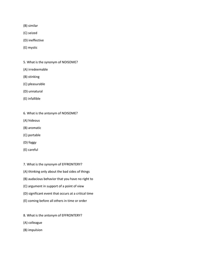 Gre Word Cards | PDF