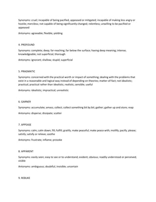 Gre Words 2022 | PDF | Resume Writing and Advice | Job Search