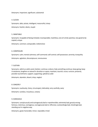 Sat Vocab List | PDF