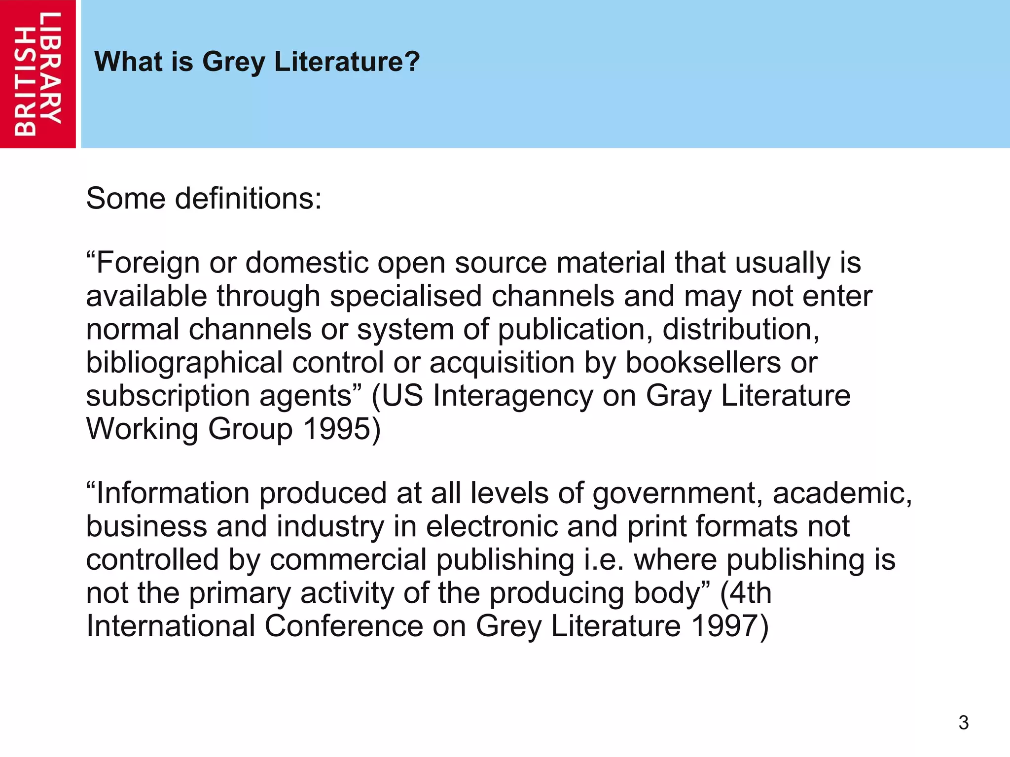 Grey literature - a hidden resource | PPT