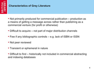 Grey literature - a hidden resource | PPT | Technology & Computing
