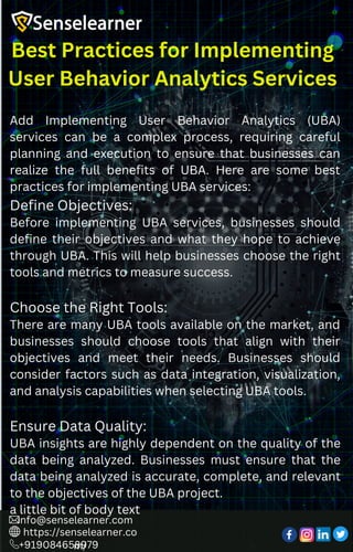 User Behavior Analytics services in India | Senselearner | PDF