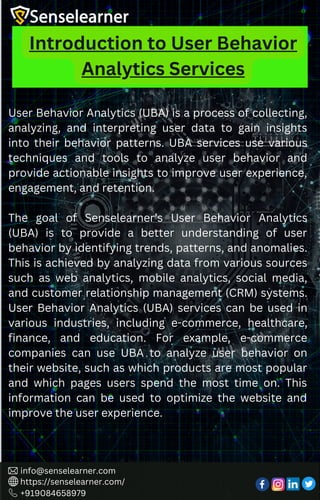 User Behavior Analytics services in India | Senselearner | PDF