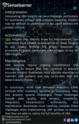 User Behavior Analytics services in India | Senselearner | PDF