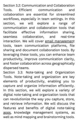 Productivity Tools | PDF