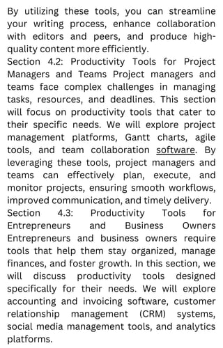 Productivity Tools | PDF