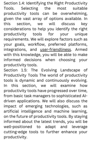 Productivity Tools | PDF