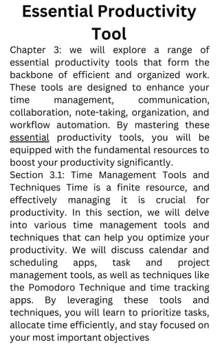 Productivity Tools | PDF