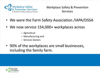 Occupational Health and Safety Act (OHSA) and Agriculture | PPTX