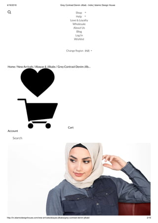 Grey contrast denim jilbab india islamic design house | PDF