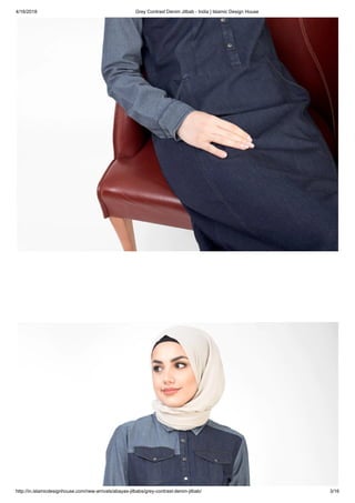 Grey contrast denim jilbab india islamic design house | PDF