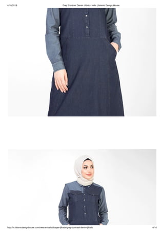 Grey contrast denim jilbab india islamic design house | PDF