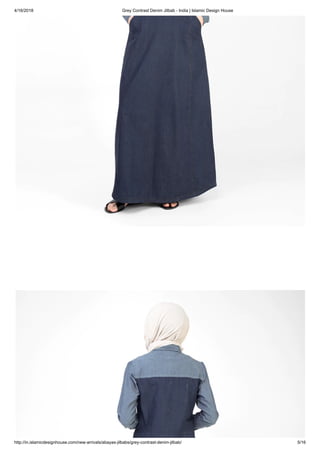 Grey contrast denim jilbab india islamic design house | PDF