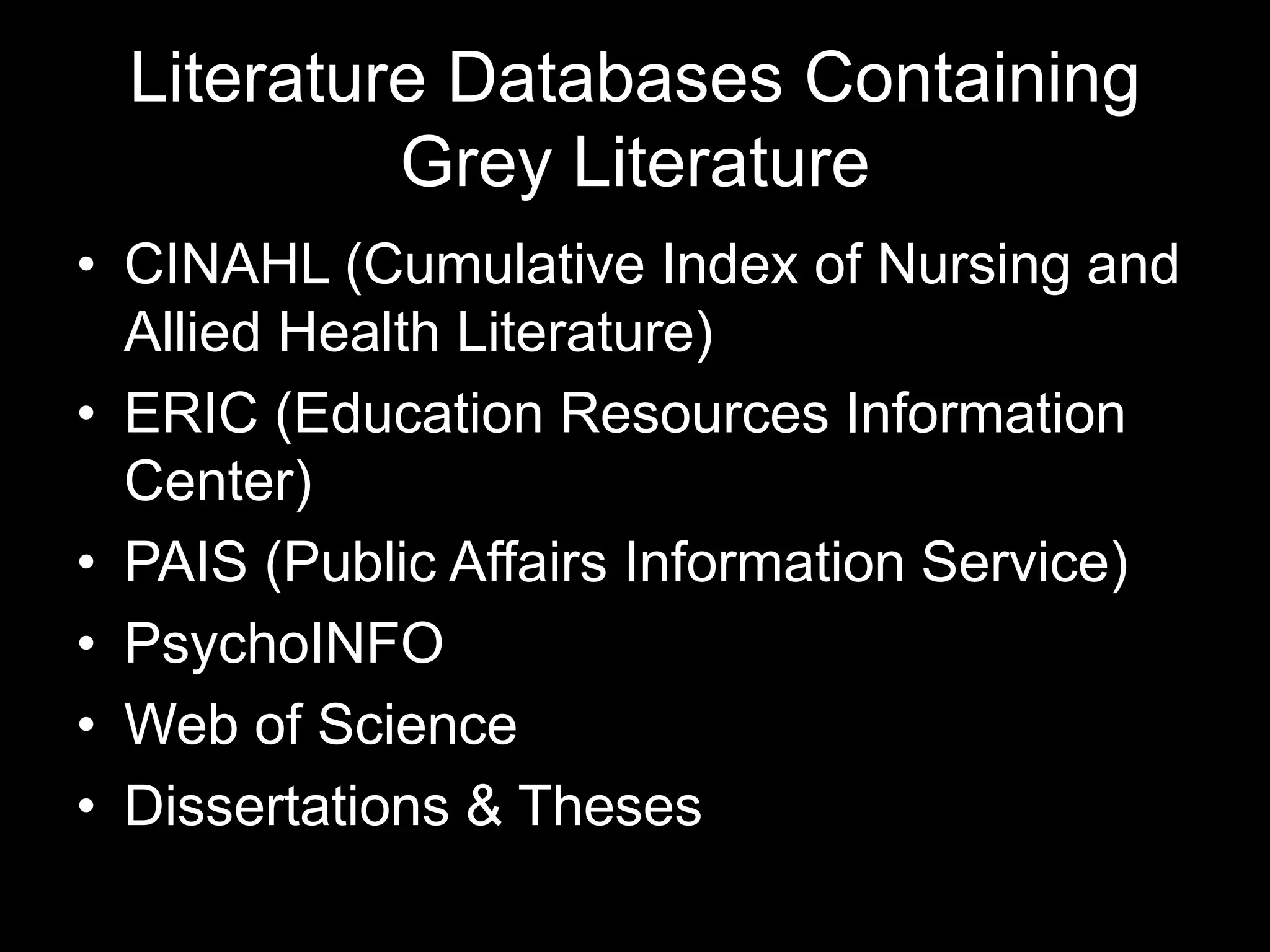 Grey literature | PPTX