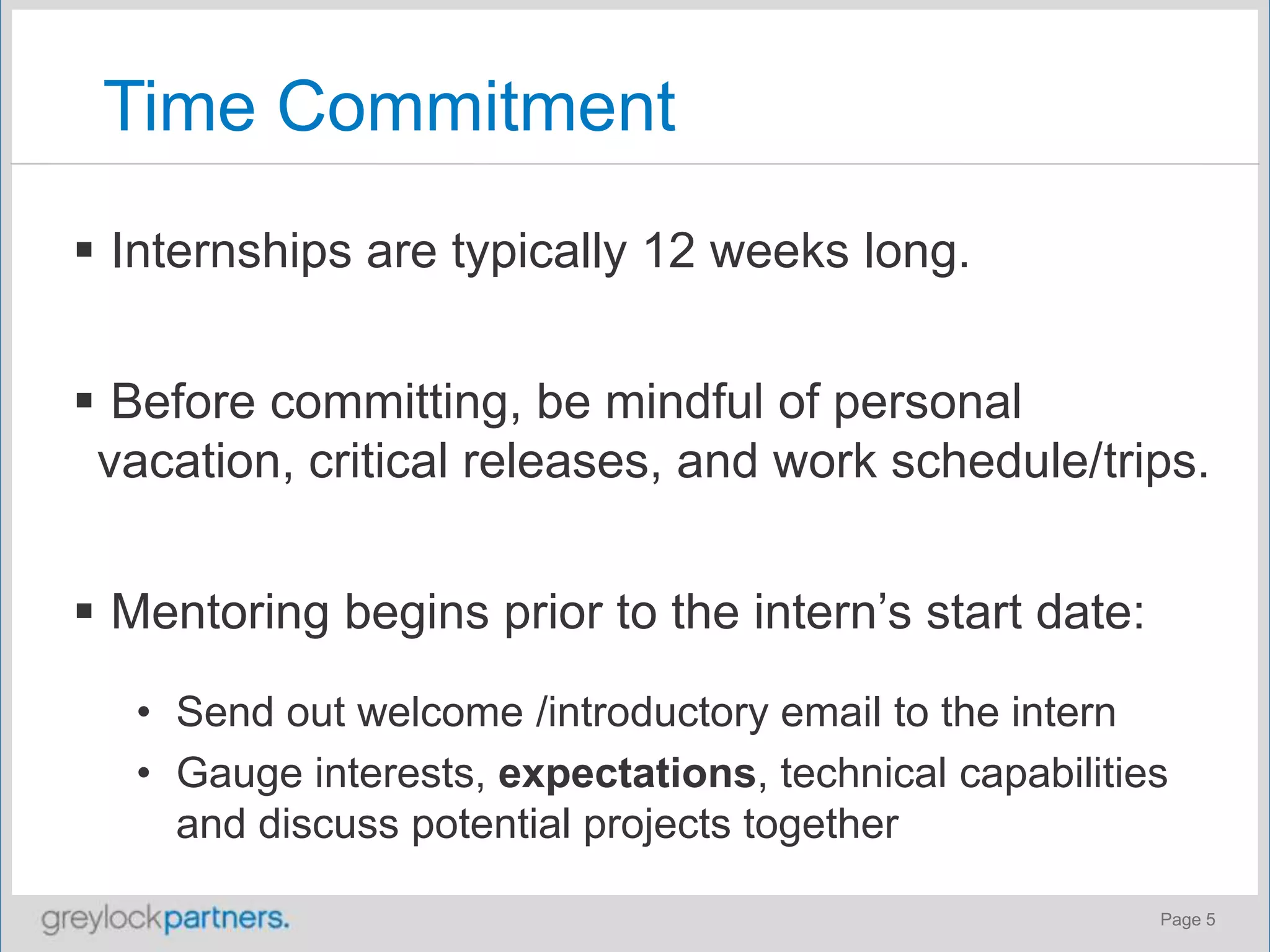 Internship: Successful Mentorship | PPTX