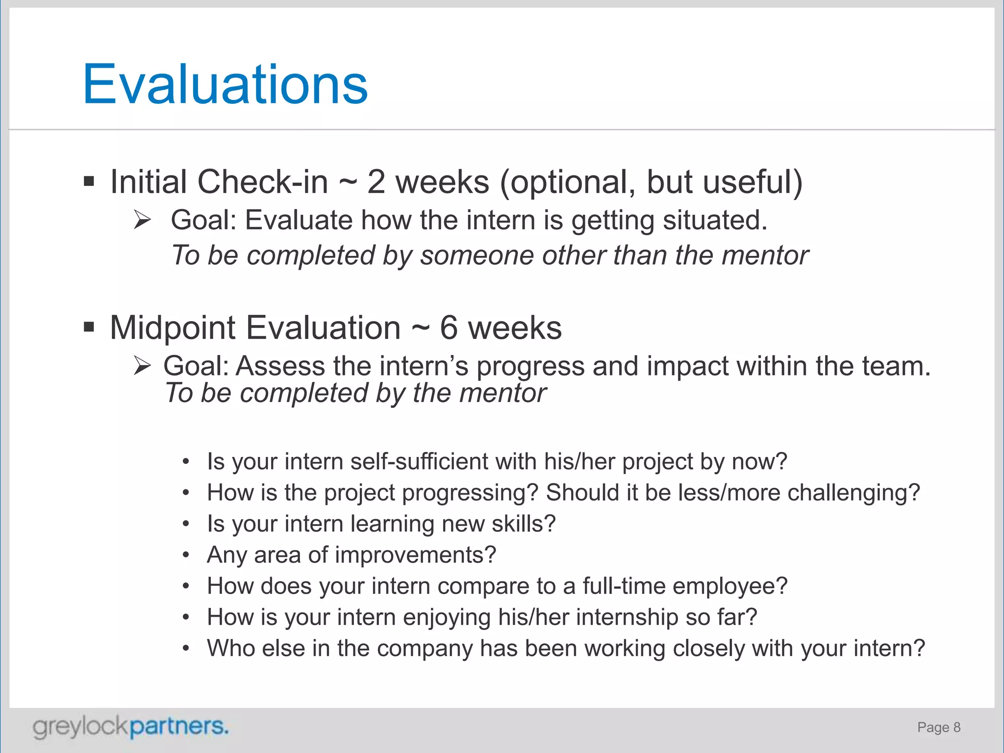 Internship: Successful Mentorship | PPTX