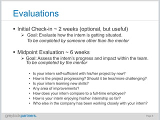 Internship: Successful Mentorship | PPTX