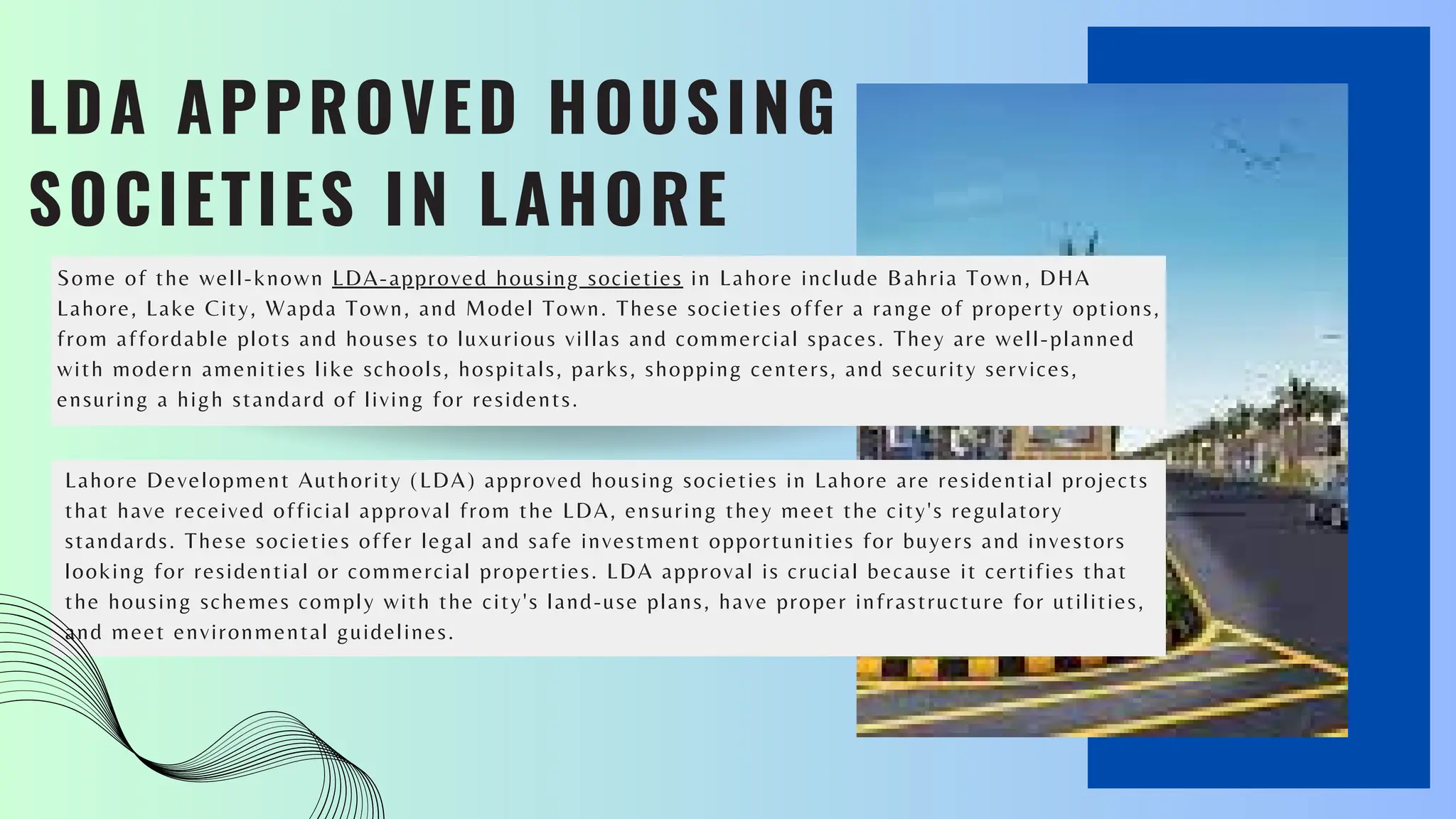 LDA Approved Housing Societies in Lahore | PDF