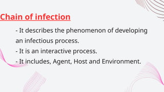 Chain Of Infection | PPT | BSc Nursing 1st/2nd Year | PPTX
