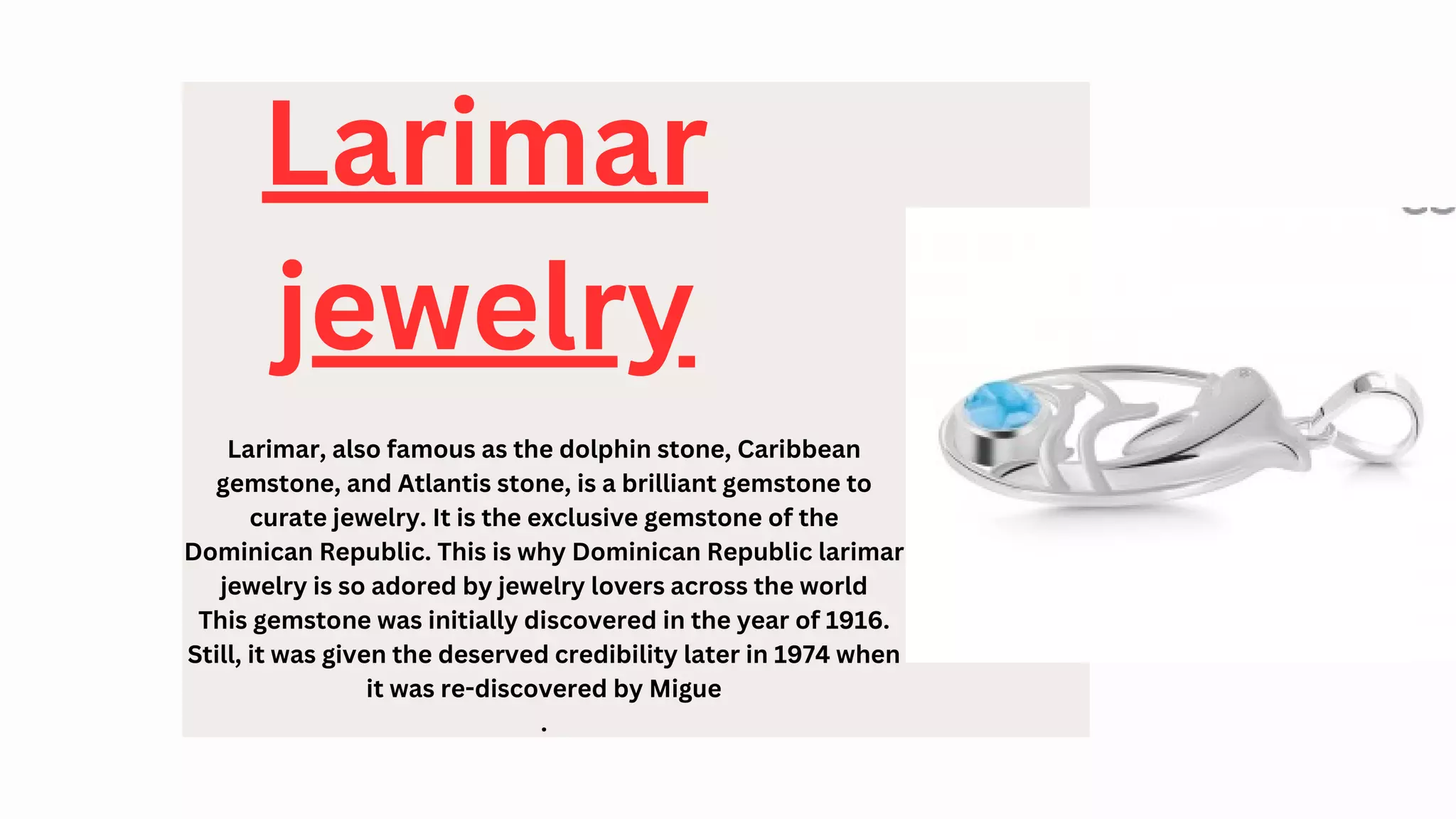 Larimar jewelry | PDF