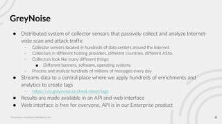 GreyNoise - Lowering Signal To Noise | PPT