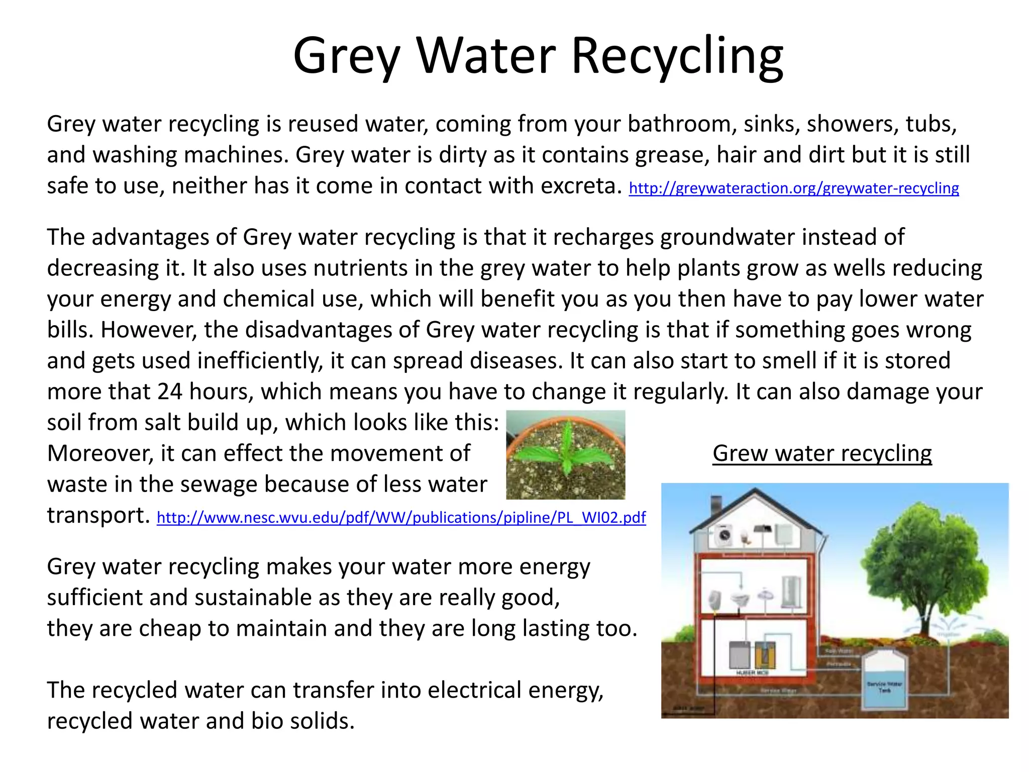 Grey water recycling | PPTX