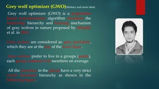Grey Wolf Optimizer (GWO) (Swarm Intelligence) | PPTX