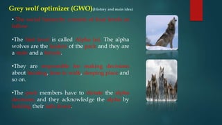 Grey Wolf Optimizer (GWO) (Swarm Intelligence) | PPTX