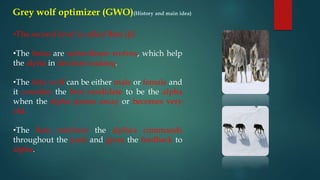Grey Wolf Optimizer (GWO) (Swarm Intelligence) | PPTX
