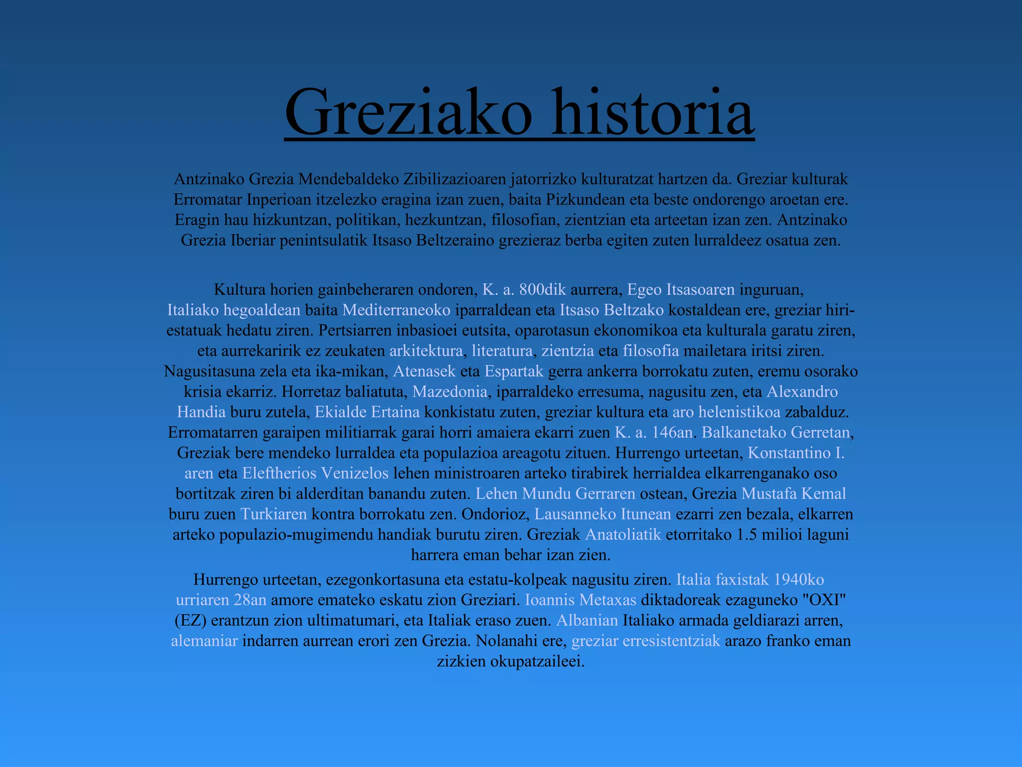 Greziako historia | PPT