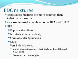 Prenatal Exposure to Mixtures of Endocrine Disrupting Chemicals and its ...