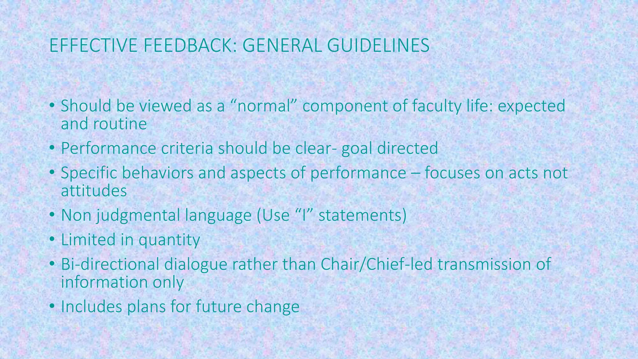 Giving and Receiving Feedback for Faculties | PPTX